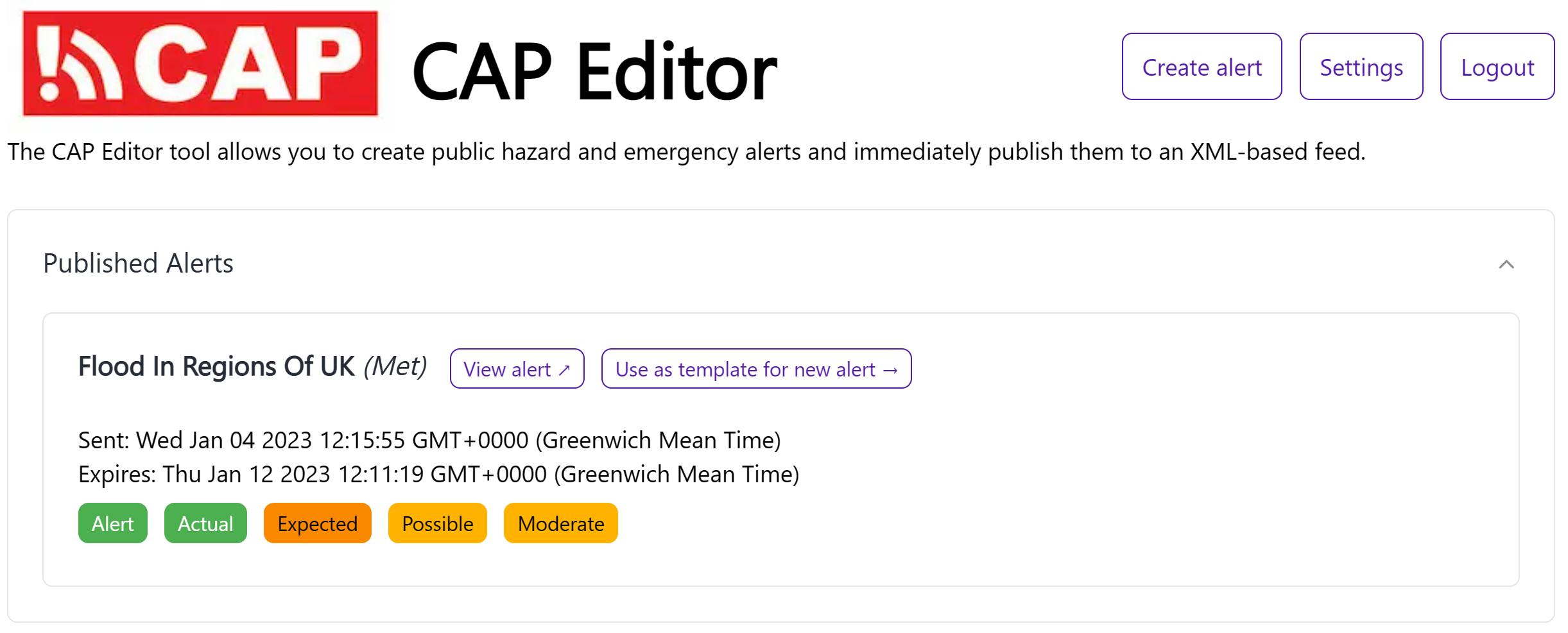 CAP Editor Documentation